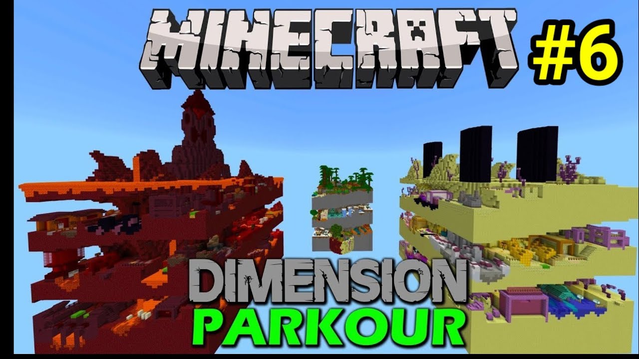Minecraft Dimension Parkour|#6| Minecraft longest parkour - YouTube