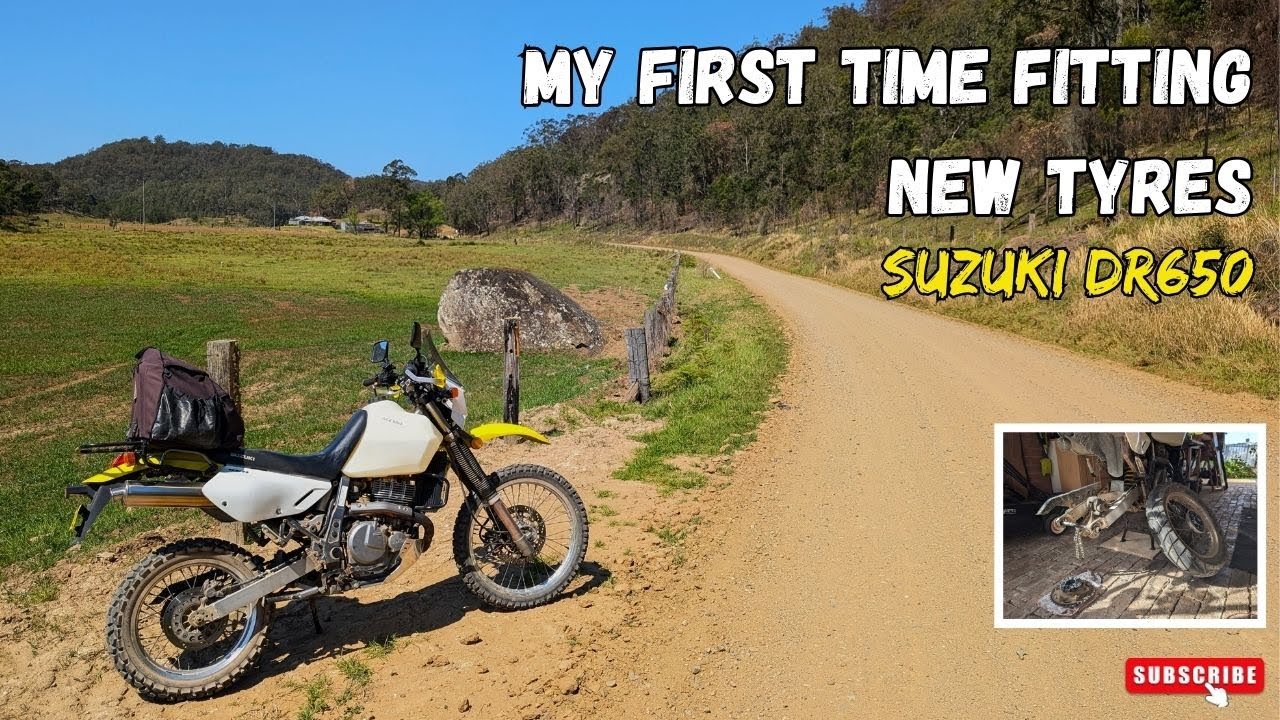 Awesome riding plus my first time fitting new tyres - DR650 - YouTube