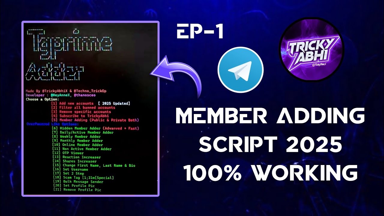 TG Member Adding Script 🔥 | How To Set-up TG Prime Adder Script In Pc And Add Member | Tricky ...