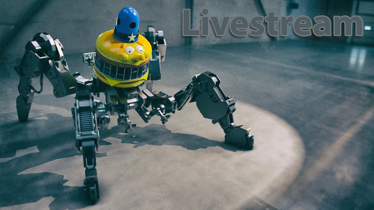 Officer Big Mech! Hard surface kitbashing a spider mecha body for our ...