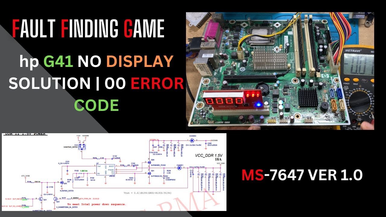MS-7647 V:1.0 NO DISPLAY SOLUTION | 00 ERROE CODE | G41 | # ...