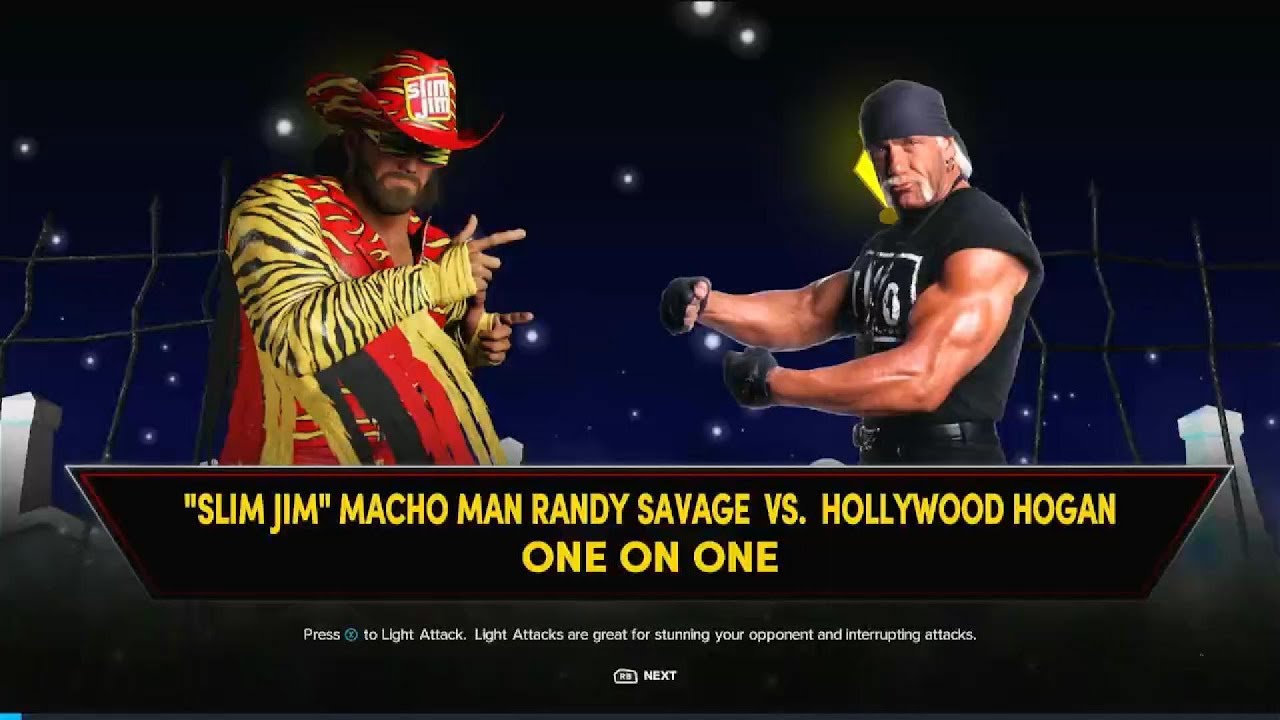 Full Match: Slim Jim Randy Savage vs Hollywood Hulk Hogan. WWE 2k24 ...