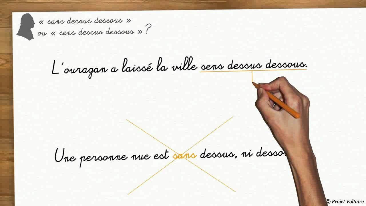 « sans dessus dessous » ou « sens dessus dessous » ? | L'orthographe ...