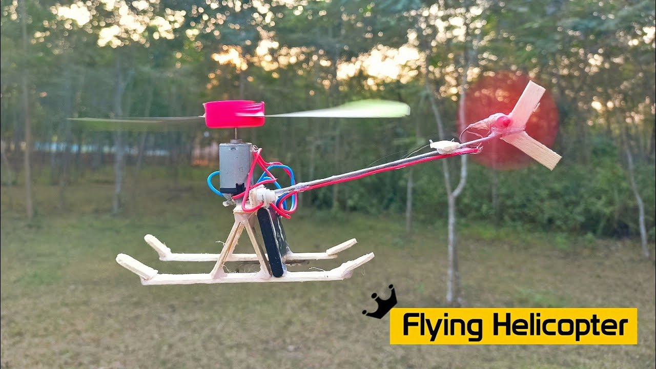 Mini Helicopter Making with Ice-cream Stick - YouTube