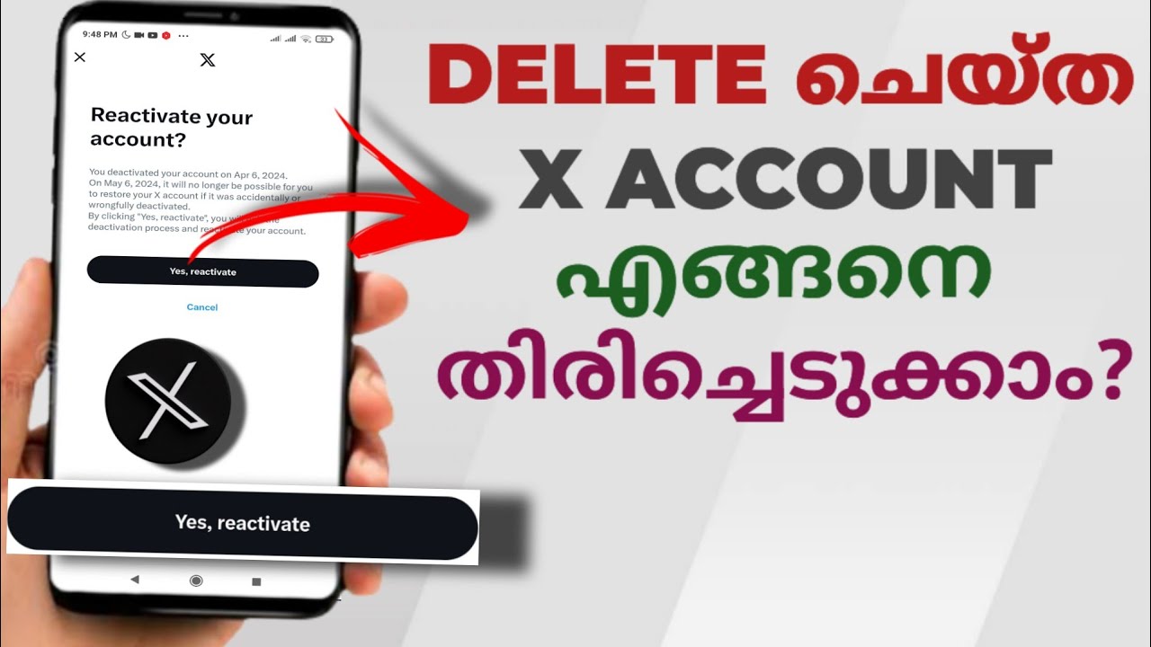 How To Recover Deleted X ( Twitter ) Account | Malayalam - YouTube