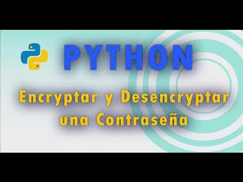 Encriptar, desencriptar y guardar una contraseña con #python - YouTube