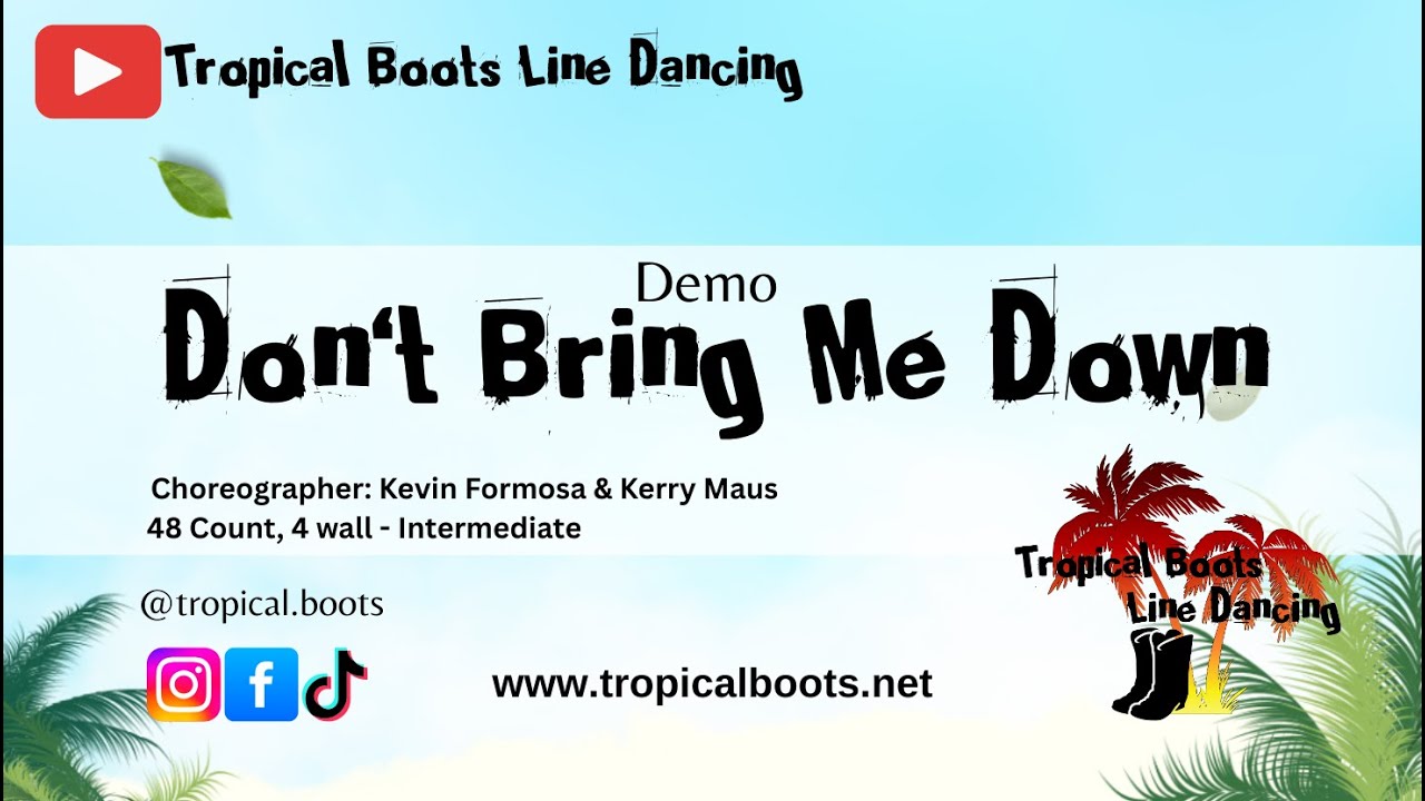 Dont Bring Me Down - Line Dance - Demo - YouTube