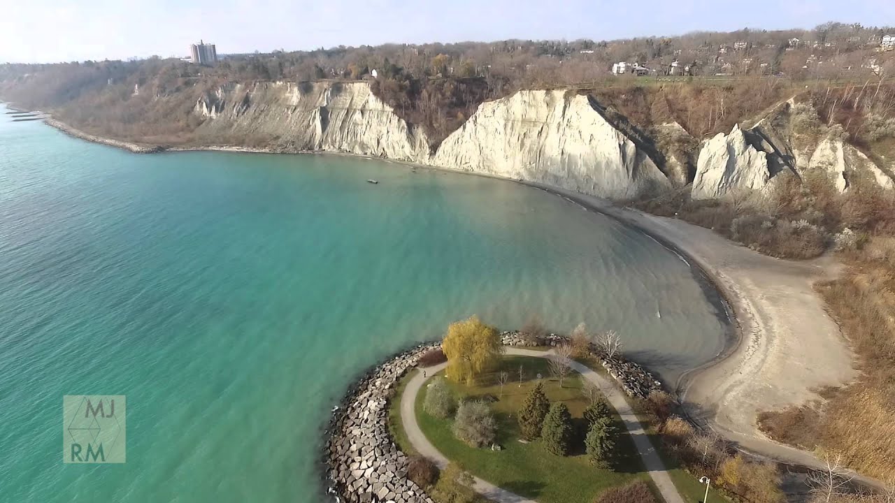 Drone Flight over Scarborough Bluffs, Toronto, Ontario - YouTube