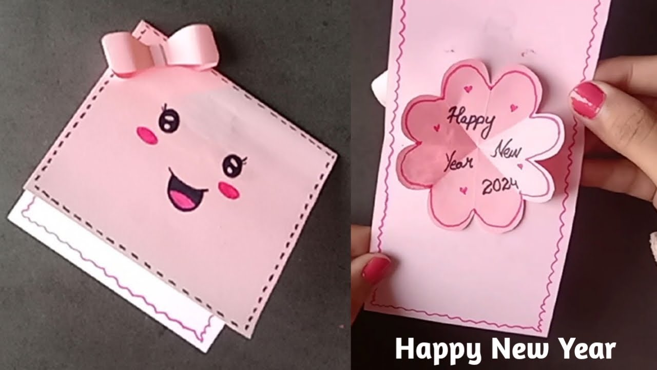 DIY Happy New Year Greeting Card | Beautiful Handmade Greeting Card ...