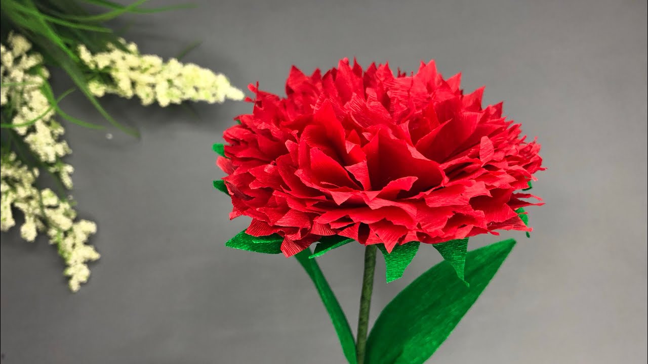 NUEVA IDEA de COMO HACER un clavel fácil y rápido PASO A PASO con unos ...