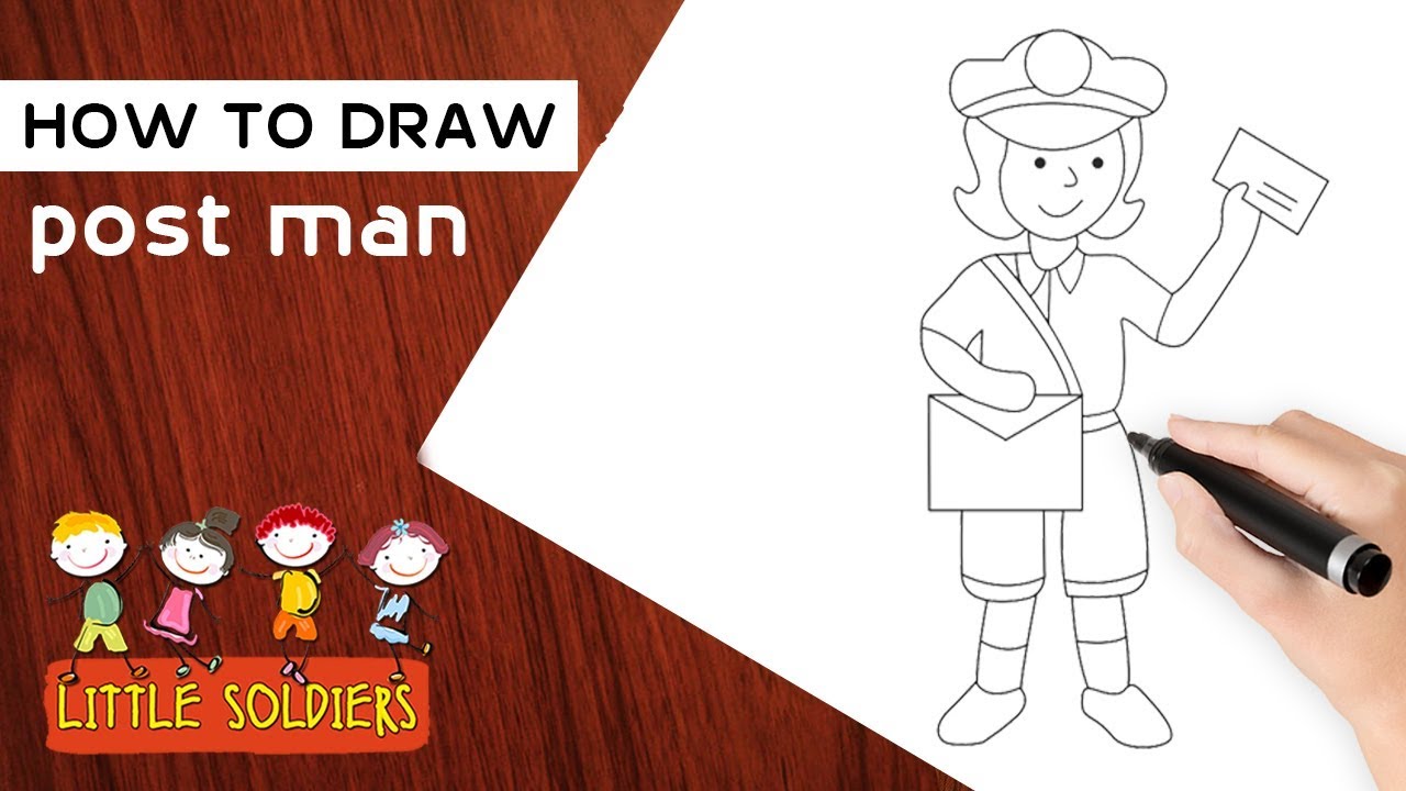 How to Draw Cute Post Girl Easy | Cute Post Girl Easy | Little Soldiers ...