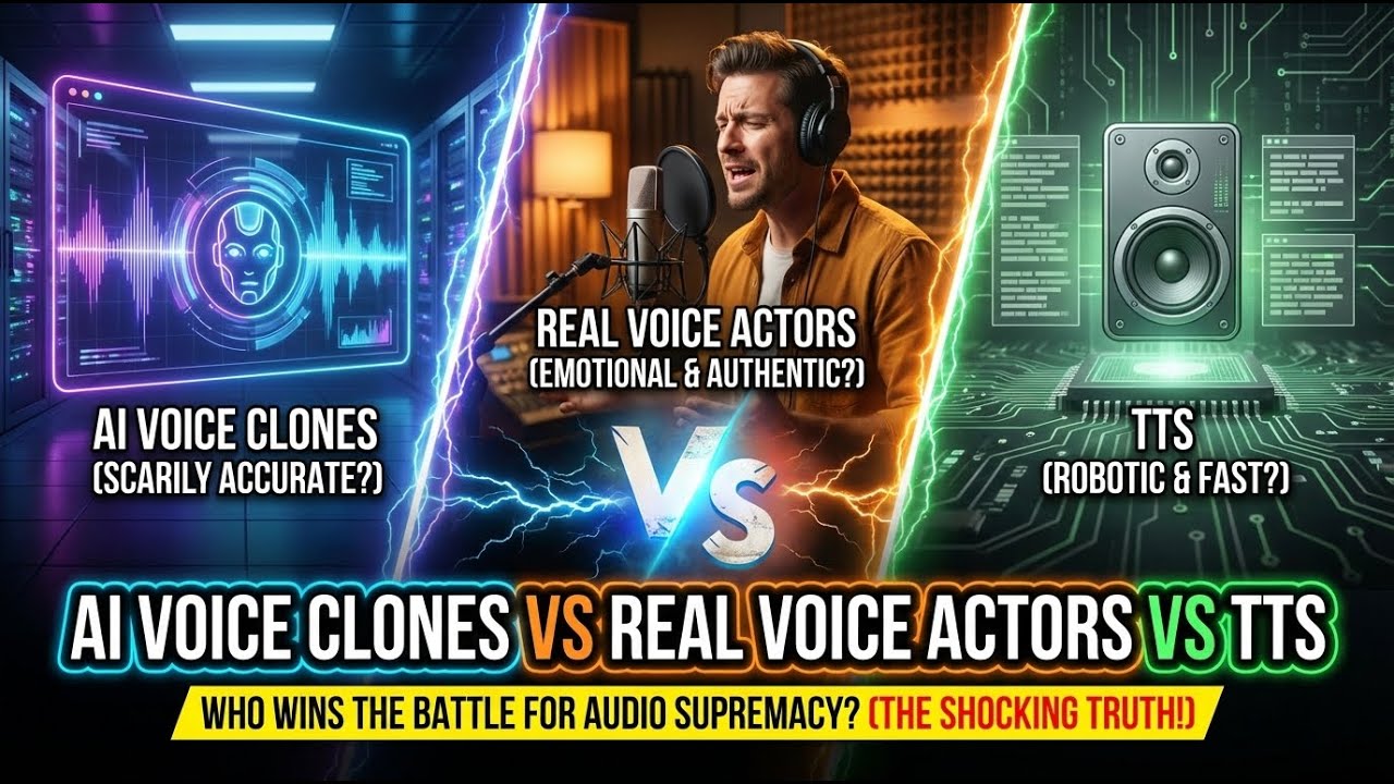 AI Voice Clones vs Real Voice Actors vs TTS - The Battle for Audio ...