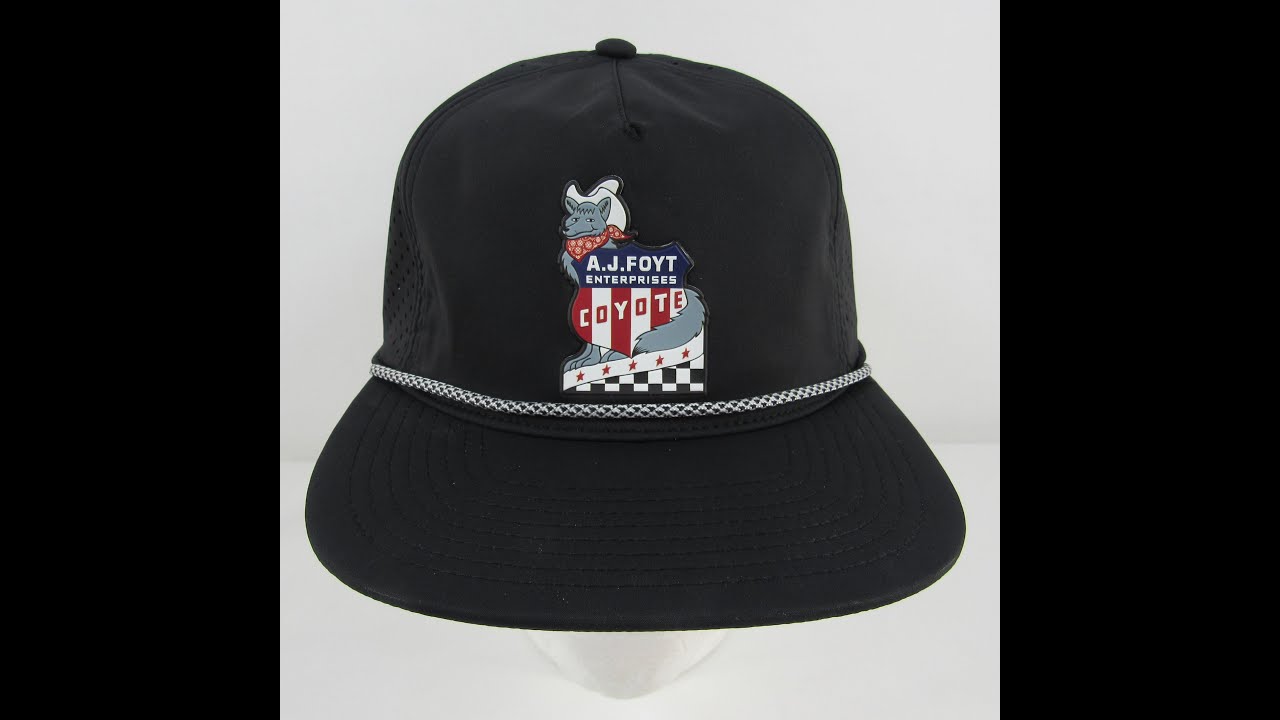 Coyote AJ Foyt Enterprises Vintage Rope Flat Bill Hat - YouTube