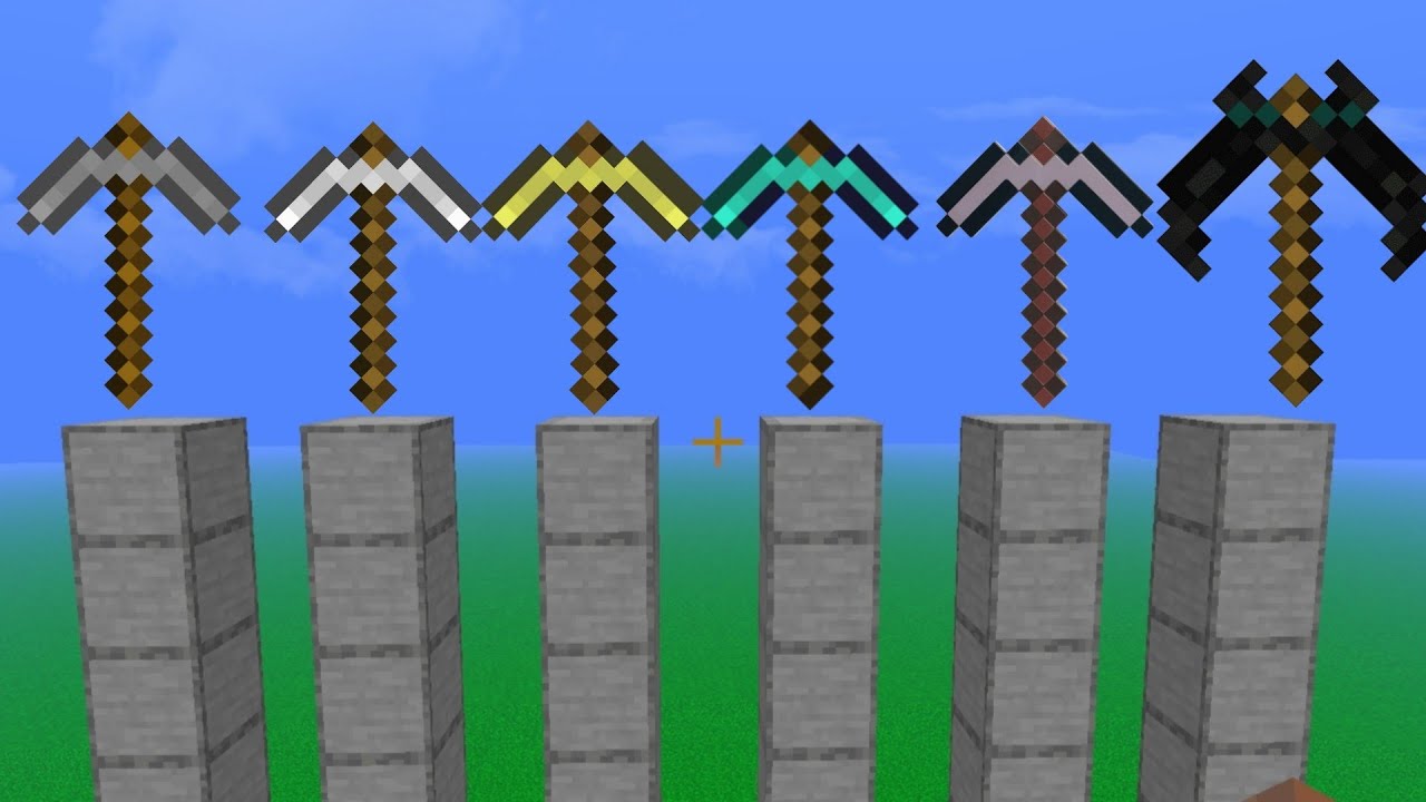 Which pickaxe is faster in minecraft?? - Minecraft compilation - YouTube