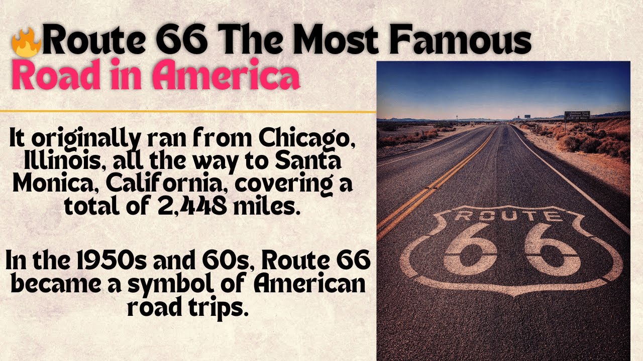 55.🔥Route 66 || The Most Famous Road in America 🔥|| Learn English And ...