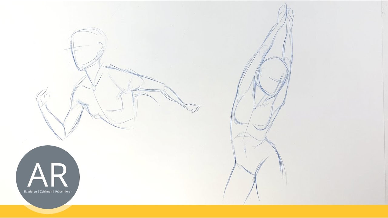 Figürliches zeichnen. Menschen in Bewegung zeichnen. Aktzeichnen ...