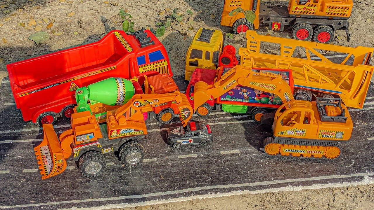 Creating Road and Driving cars and trucks by hand - YouTube