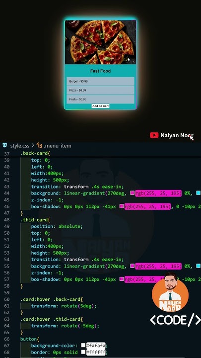 Color Card Hover Design Html Css Naiyannoor Coding Webdevelopment