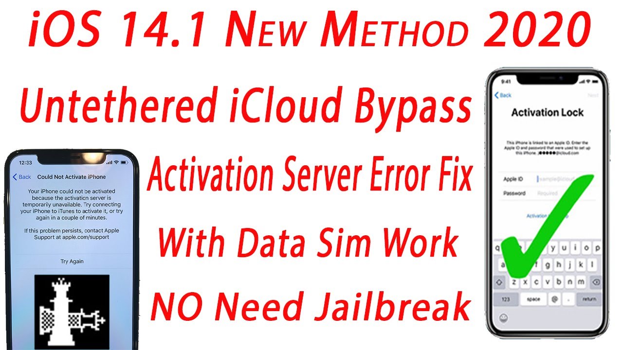 Untethered iCloud Bypass iOS 14.1 With Sim Supported Fix Activation ...