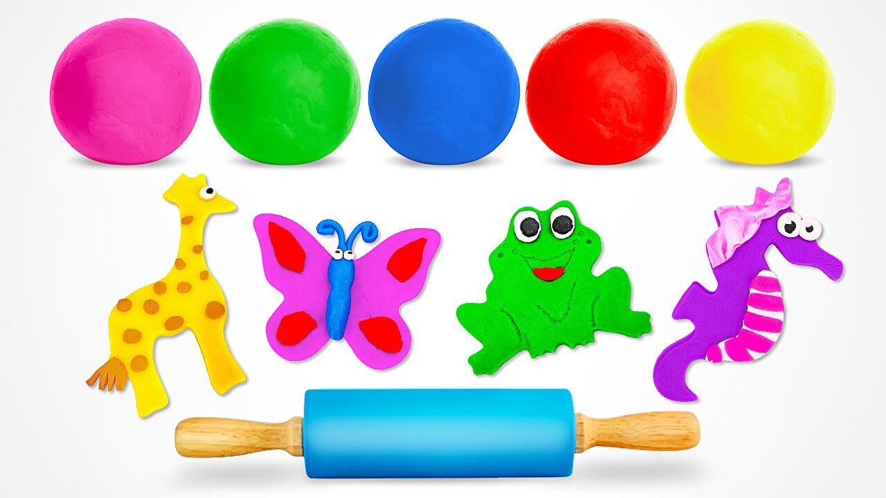 Best Learn Sea, Jungle, and Farm Animals with Colors & Play Doh | Kids ...
