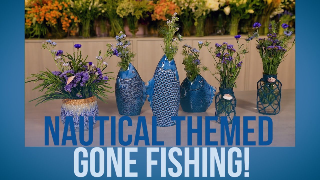 Nautical Theme DIY Flower arrangements - YouTube