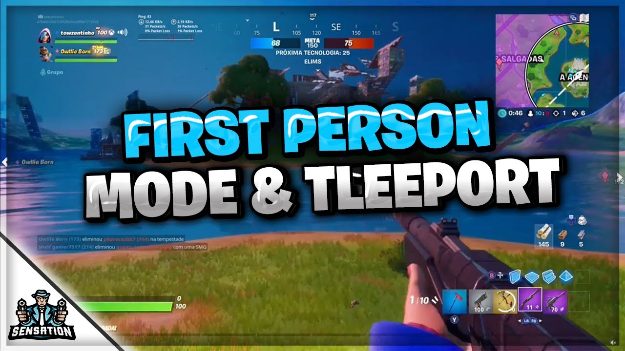 FORTNITE FIRST PERSON MODE NEW RIFT TELEPORT PORTAL - YouTube