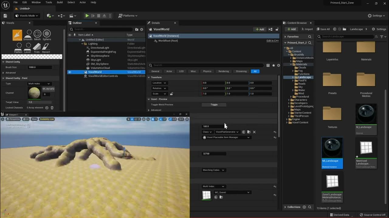 Building Realistic Terrains UE5 Using Voxel and Brushify Walkthrough - YouTube
