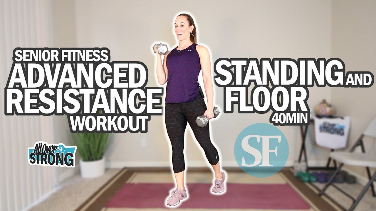 Advanced Resistance Workout For Seniors Using Dumbbells | Standing And ...