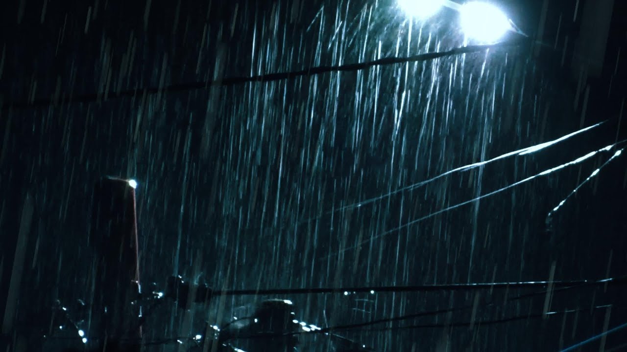 Dark Night Atmosphere Heavy Rain Lightning & Strong Winds - Relaxing ...