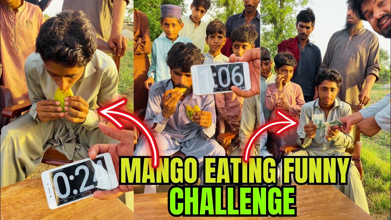 Great Mango Eating Funny Challenge 😂 | New Funny Challenge - YouTube