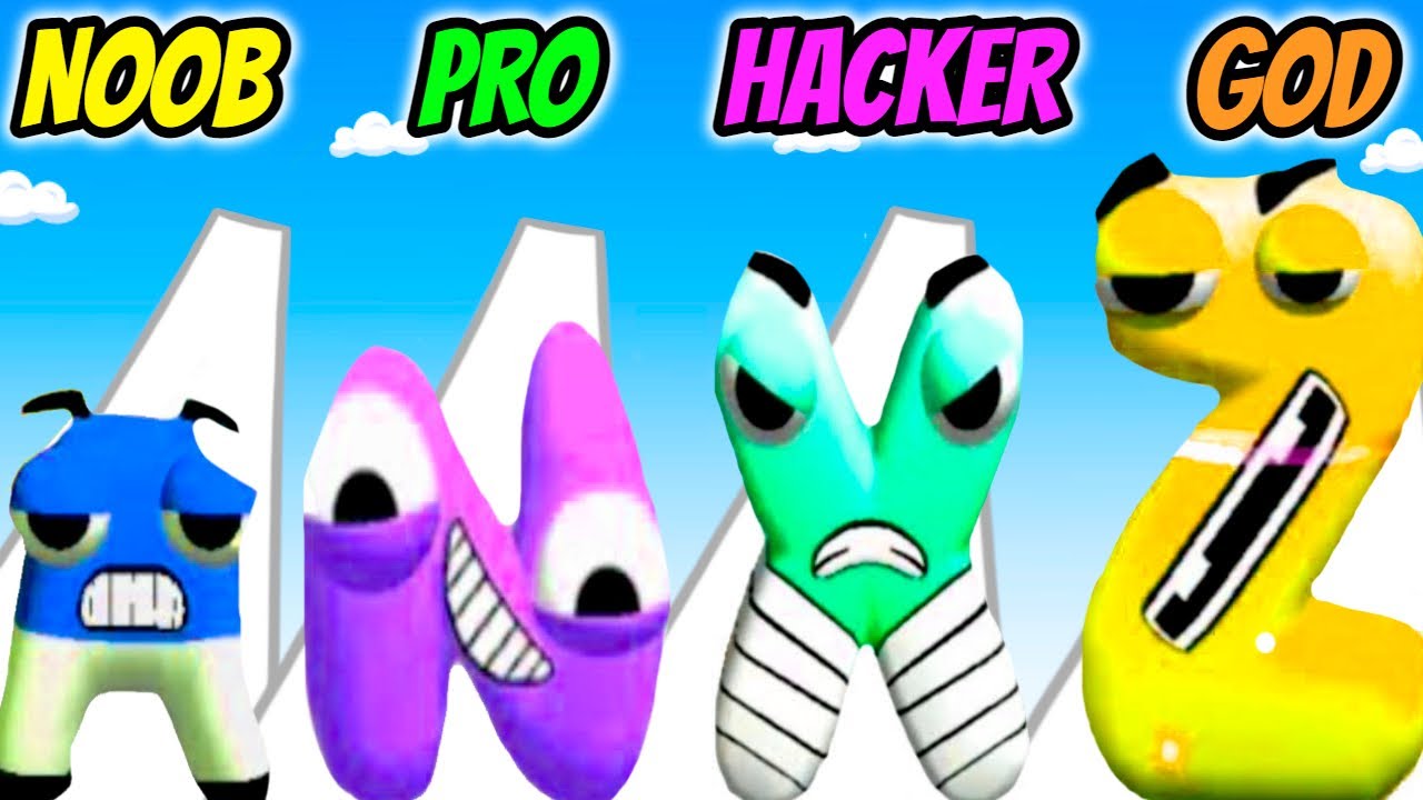 Alphabet Epic Rush - NOOB vs PRO vs HACKER vs GOD - YouTube