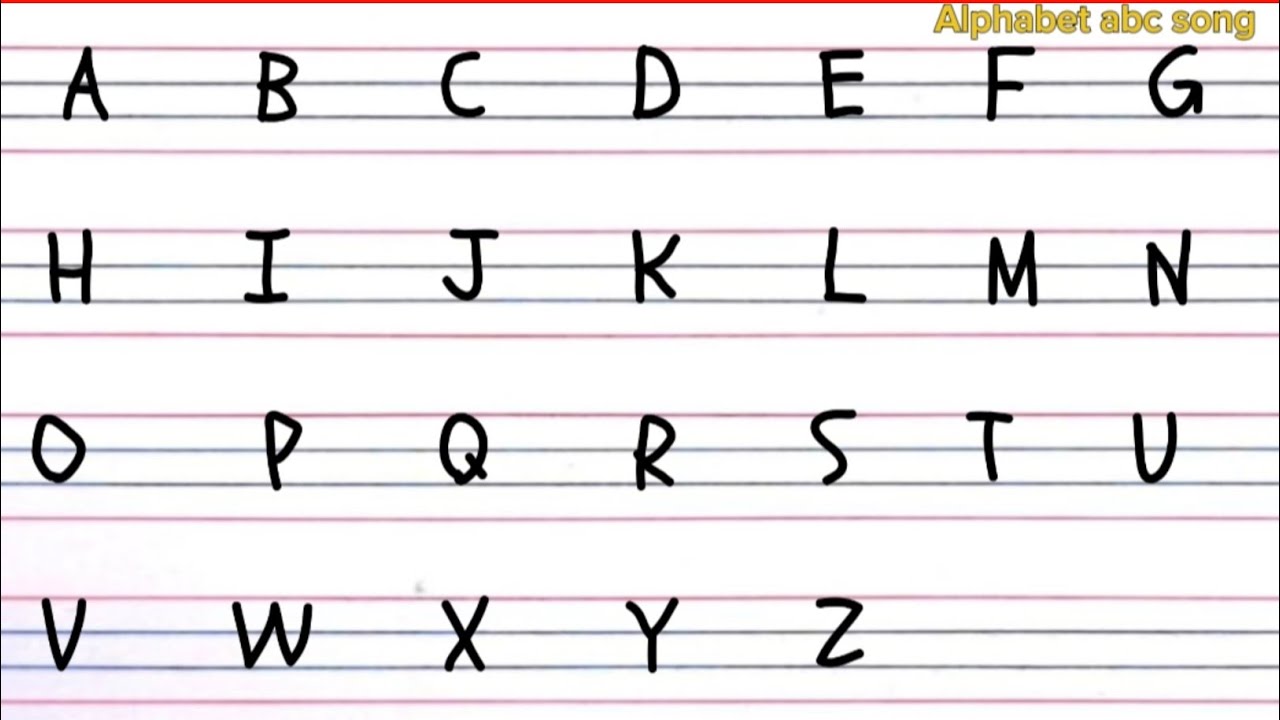 How to write Alphabet | Handwriting practice |How to write ABC | Abcd ...