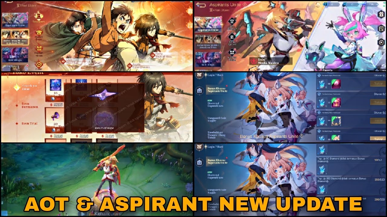 AOT & ASPIRANT EVENT NEW UPDATES PART 2 | MLBB x AOT x ASPIRANT - YouTube