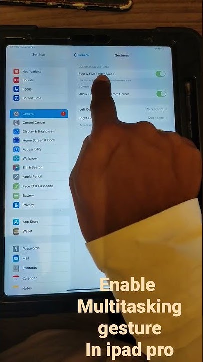 How to enable multitasking gestures in ipad pro(iOS) - YouTube