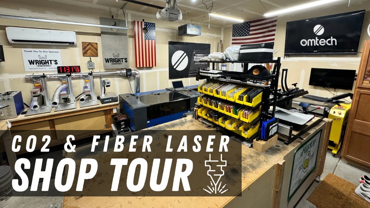 Co2 & Fiber Laser Shop Tour | OMTECH | How To Set Up A Full-Time Laser Shop In A Smaller Space ...