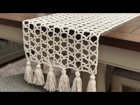 Zincir işi boho masa örtüsü yapılışı