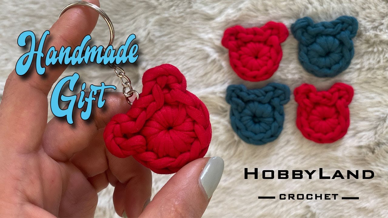 How to Crochet | Teddy Bear Keychain | Handmade Gift - YouTube