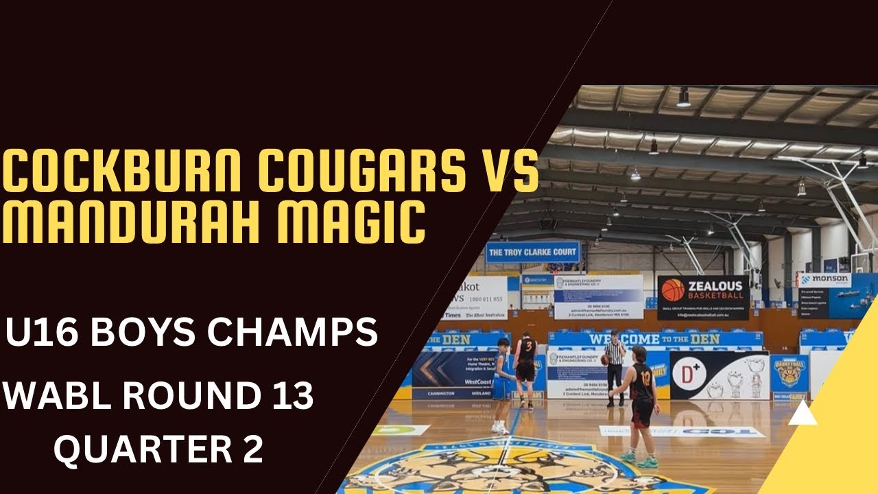 U16 Boys Champs - Cockburn Cougars vs Mandurah Magic Q2 - WABL 2024 ...