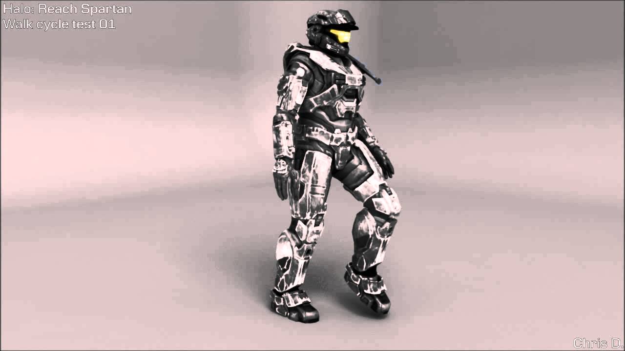 Halo Reach Spartan Walk Cycle Test 01 - YouTube