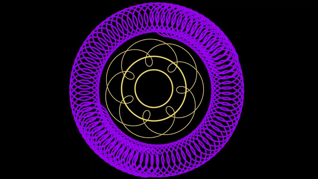 Geometrical Circle Pattern | Spirograph | Auto Change Color | Drawing | #algodoo | 6 - YouTube