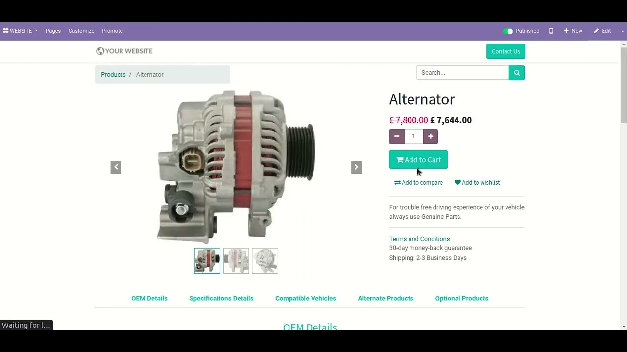 Auto Parts Vehicle Odoo - YouTube