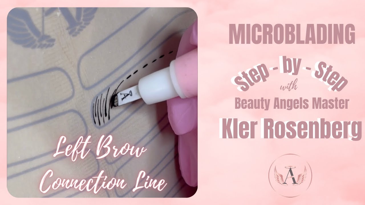 Microblading: Step - by - Step "Left Brow Connection Line" - YouTube