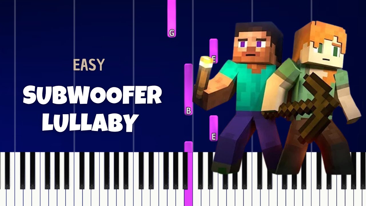 C418 - Subwoofer Lullaby (Minecraft) EASY piano tutorial - YouTube