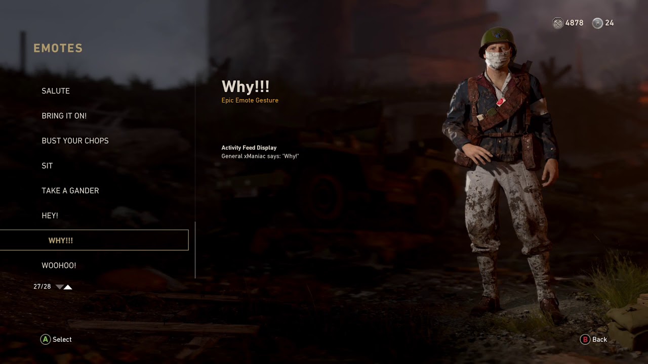 Call of Duty WW2 - How to change multiplayer emotes - YouTube