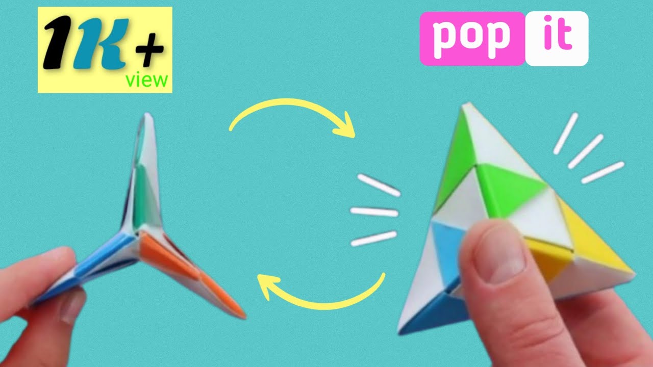 easy origami pop it fidgets antistress funny moving paper toys very ...