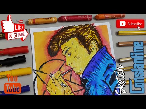How To Draw John Constantine Sketch 👻 |Character Design Sketch | Time ...
