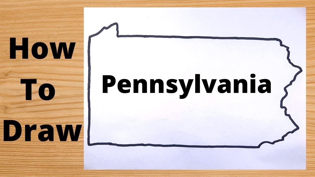 Drawing Pennsylvania Map | How Draw US State - YouTube