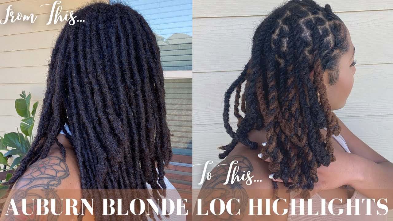 HOW TO COLOR LOCS AT HOME | AUBURN BLONDE LOC HIGHLIGHTS | Simply Kee ...