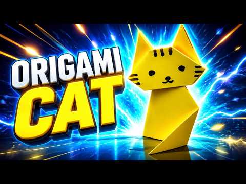 Çok sevimli bir kağıt kedi yapmak nasıl Kolay Origami