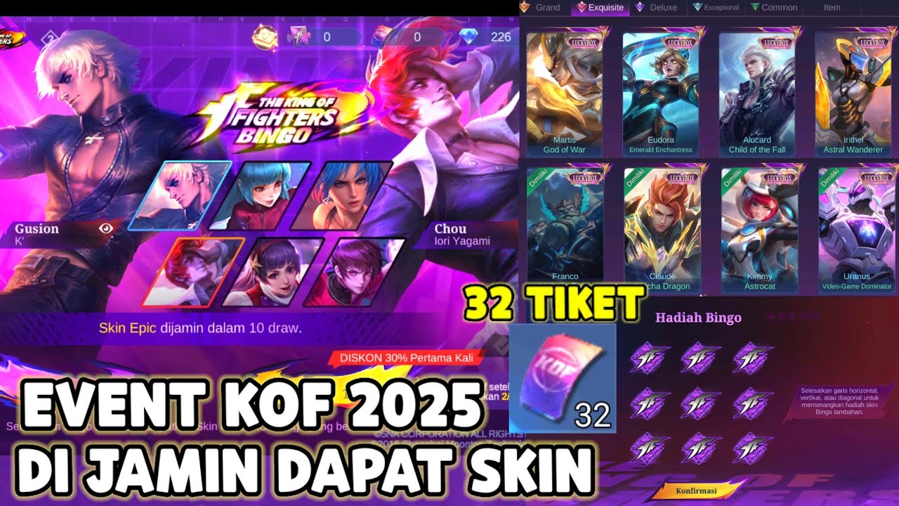 EVENT KOF 2025 ! APAKAH BISA DI PILIH ? DI JAMIN DAPAT SKIN DAN 32 ...
